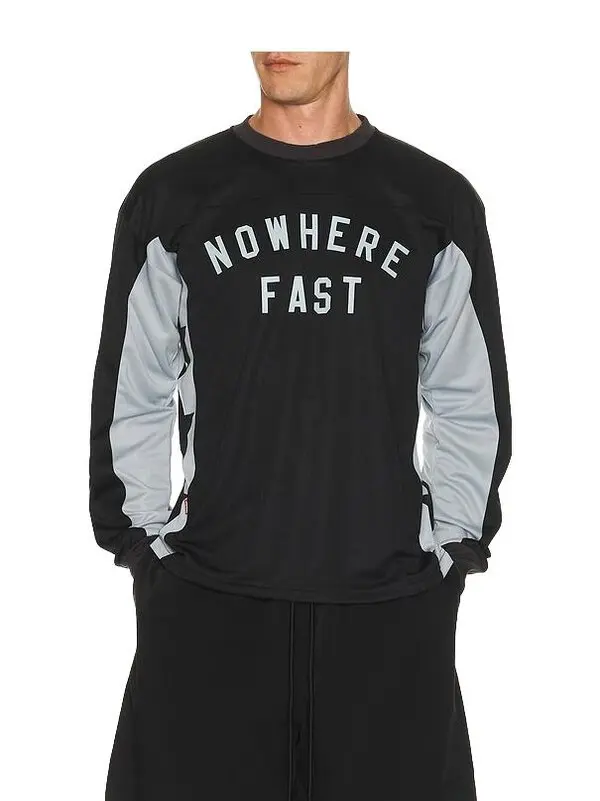 DEVA STATES Static Long Sleeve Mesh Jersey - Black