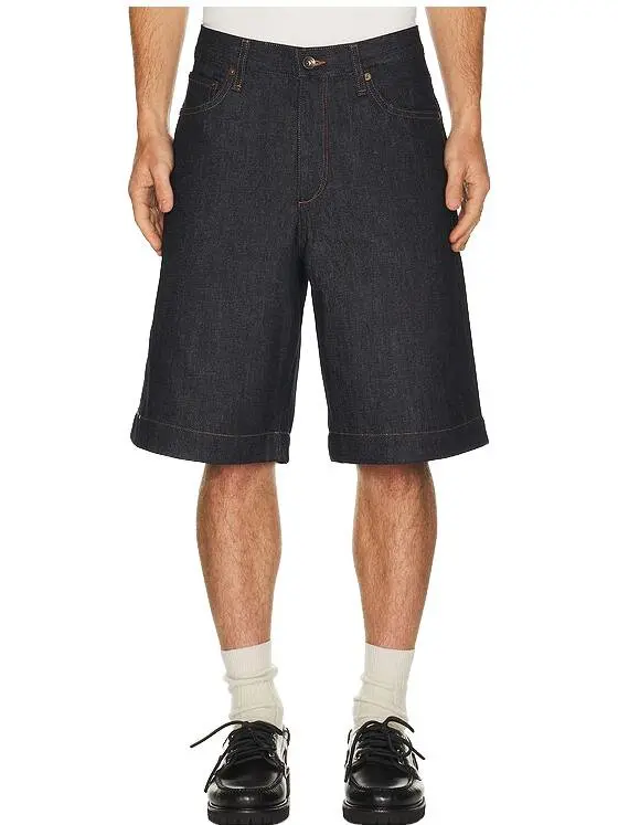 Rag & Bone Baggy Denim Short - Blue