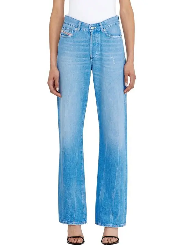 DIESEL® D-sent High Waist Regular Fit Jeans - Blue