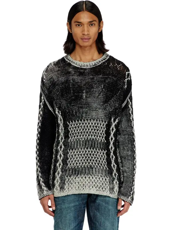 DIESEL® Treated Cable-knit Jumper - Multicolor