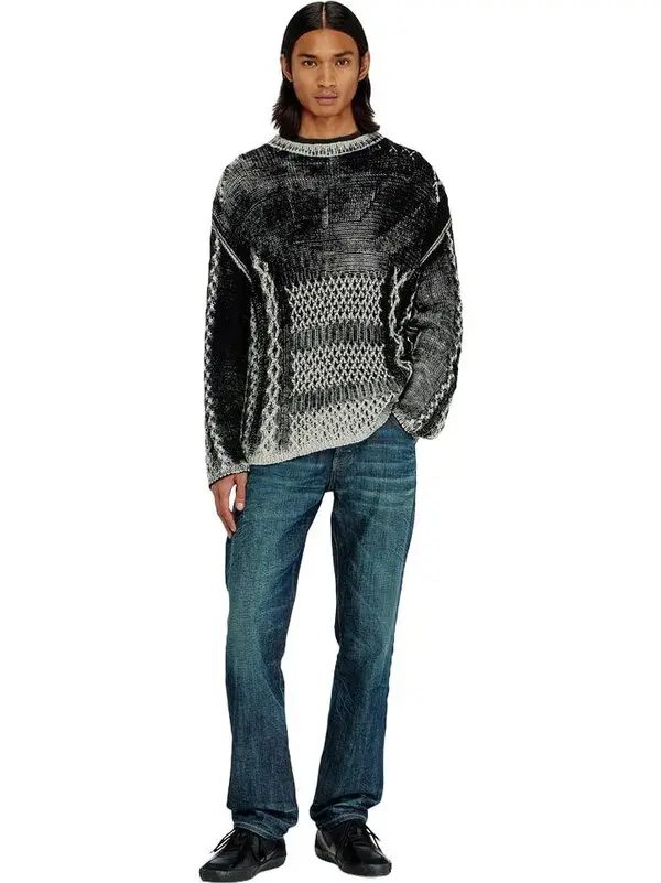 DIESEL® Treated Cable-knit Jumper - Black