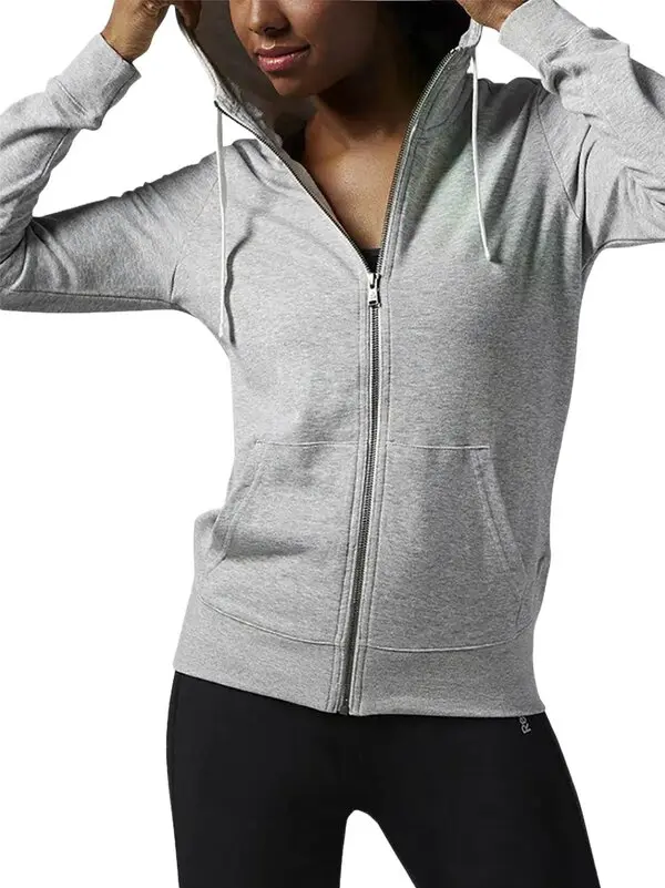 REEBOK Zip-up Hooded Jacket - Grey