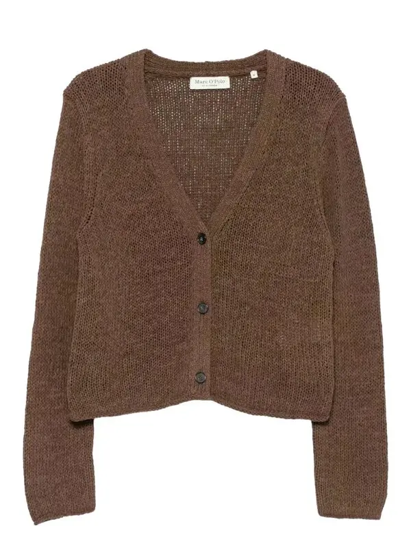 Marc O'polo V-neck Chunky-knit Cardigan - Brown