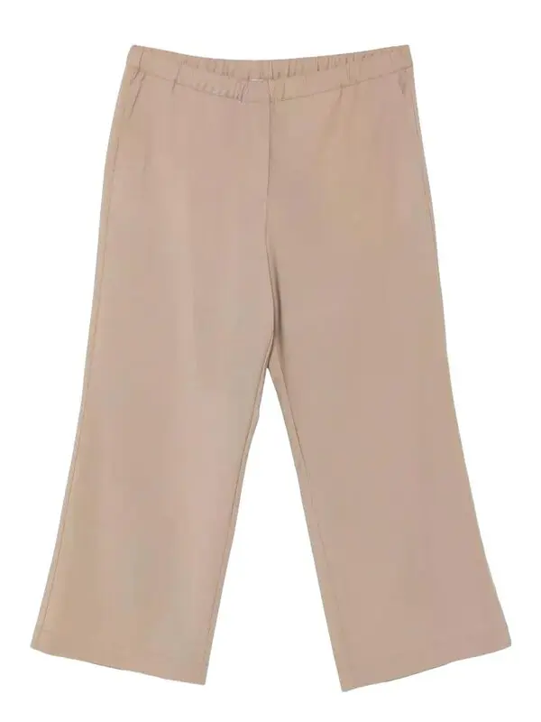 Marc O'polo Elasticated Waist Wide-leg Trousers - Brown
