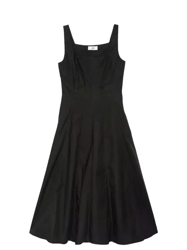 MARC ELLIS Square-neck Midi Dress - Black
