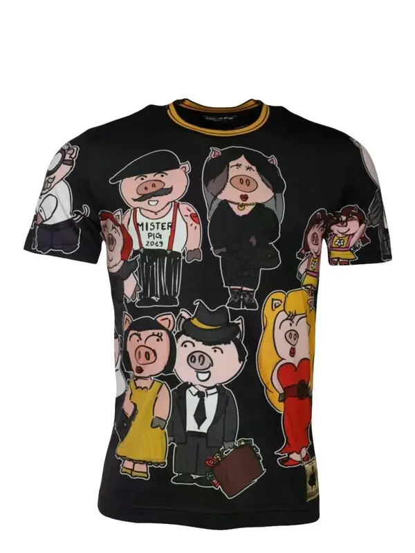 Dolce & Gabbana Sicily Pig Short-sleeve T-shirt - Black