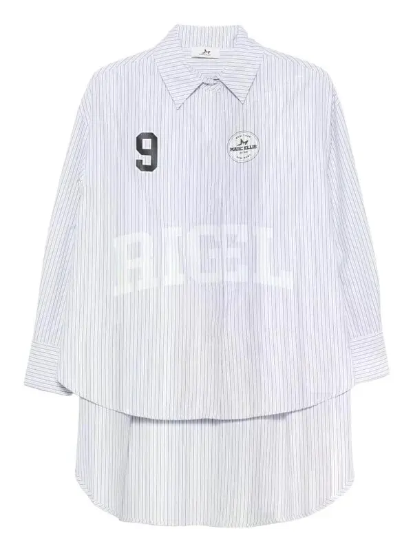 MARC ELLIS Vertical Stripe Shirt - Blue