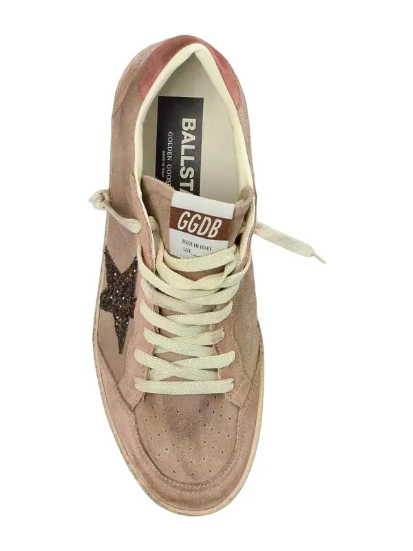 GOLDEN GOOSE Ball Star Glitter-patch Sneakers - Pink