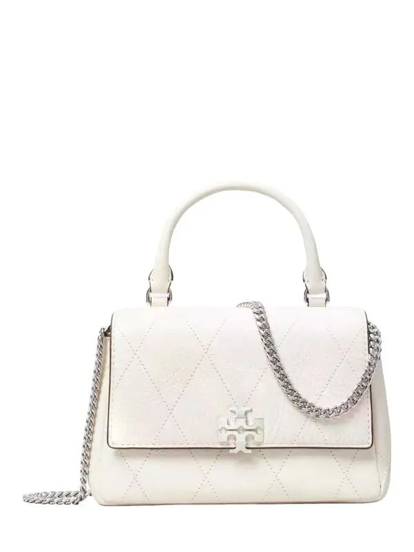 Tory Burch Mini Charlie Quilted Top-handle Crossbody Bag - Neutrals