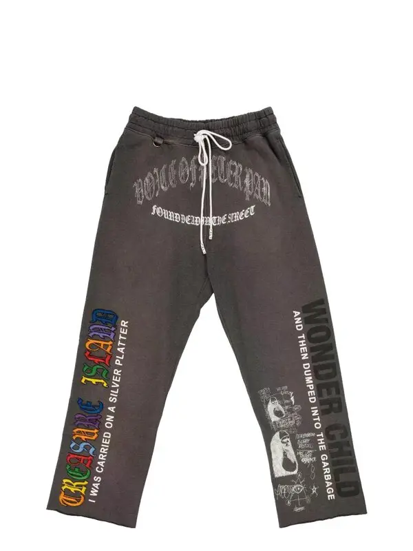 PALY Bobby Driscoll Graphic Print Track Pants - Grey