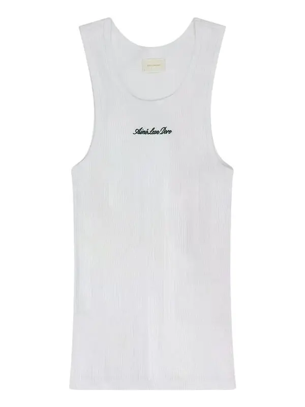 Aimé Leon Dore Embroidered Logo Tank Top - White