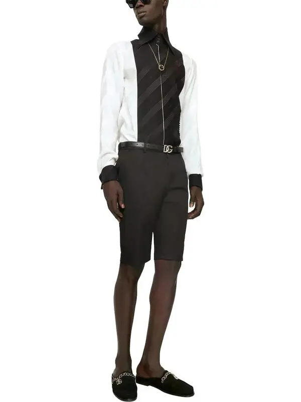Dolce & Gabbana Embroidered Tailored Shorts - Black