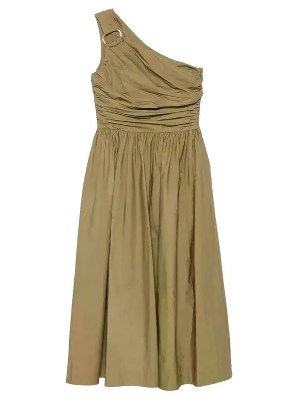 JOSEPH One-shoulder Ruched Midi Dress - Green
