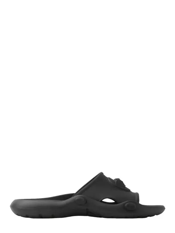 Versace Nettuno Rubber Slides - Black