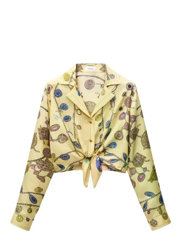 Versace Jewellery Print Shirt - Yellow
