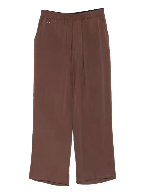 MARSEM Elasticated Waistband D-ring Trousers - Brown