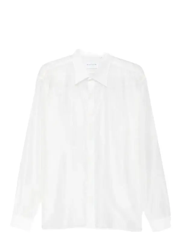 MARSEM Sheer Long-sleeve Shirt - White