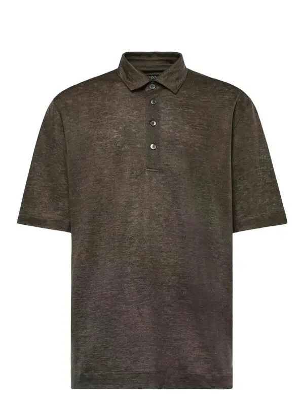 Zegna Short-sleeve Polo Shirt - Brown