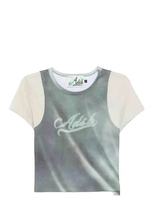 Andersson Bell Layered Logo T-shirt - Grey