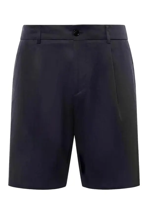 BE ABLE Pleated Elasticated-waist Shorts - Blue