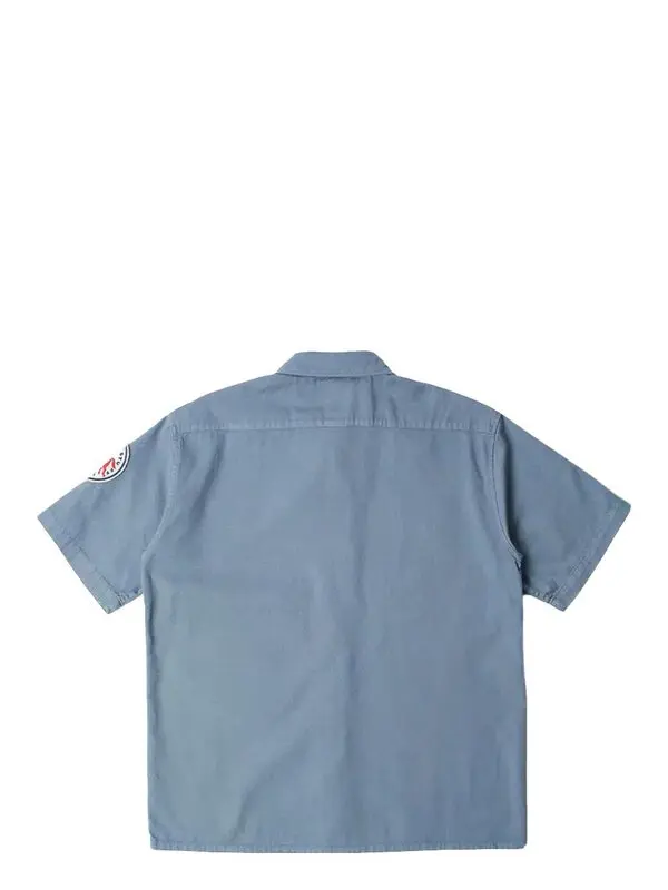 PARRA Gas Station Logo-patch Shirt - Blue