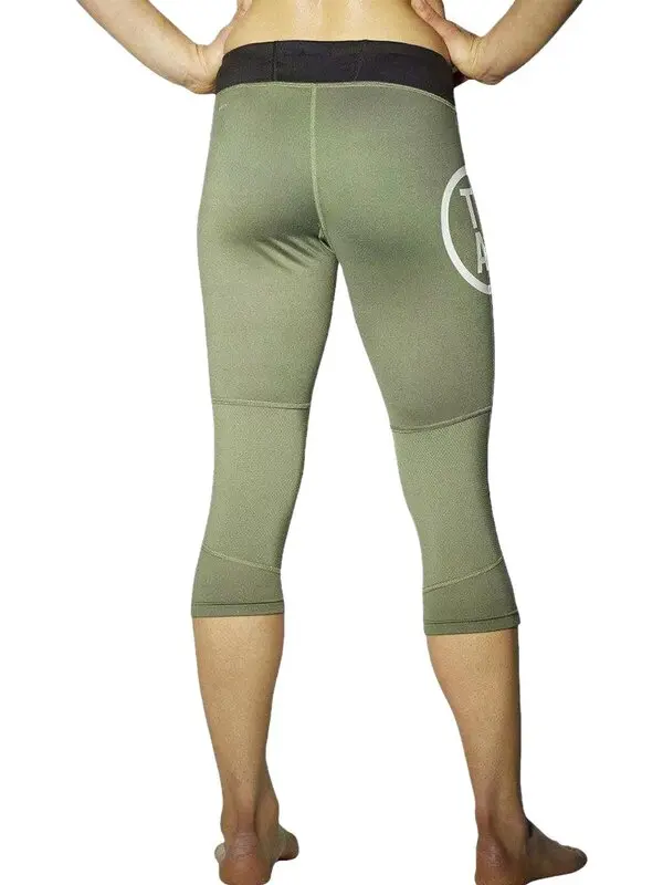 REEBOK Logo-print Cropped Leggings - Green
