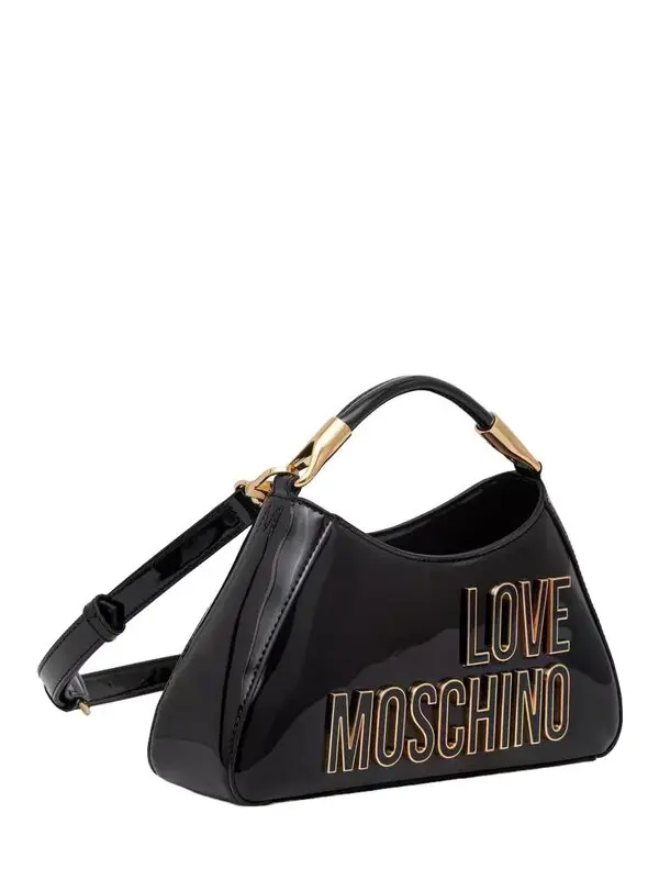 Moschino Logo Plaque Tote Bag - Black
