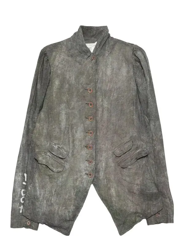RUNDHOLZ Faded-effect Pleated Jacket - Grey