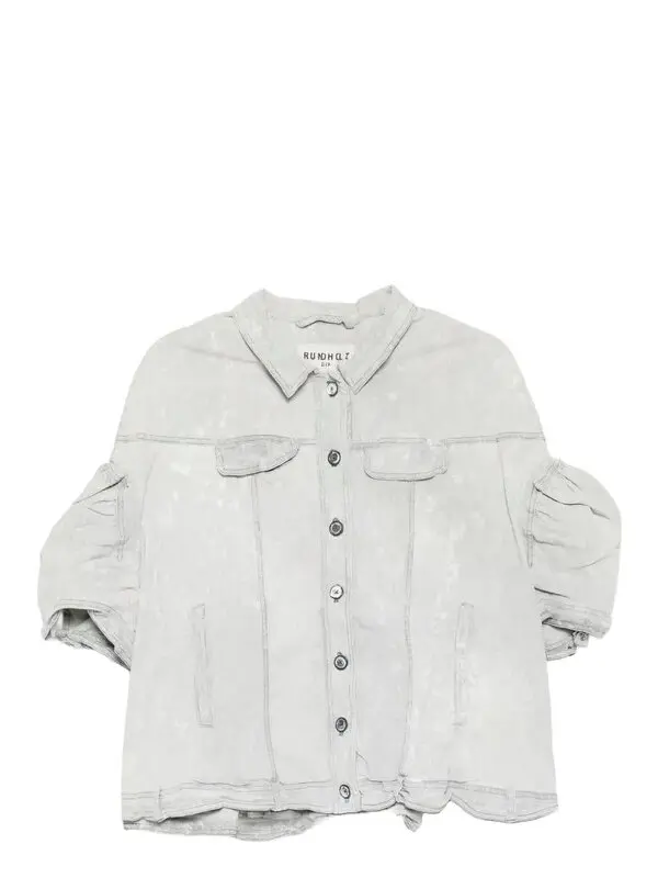 RUNDHOLZ Acid-wash Puff-sleeve Jacket - Grey