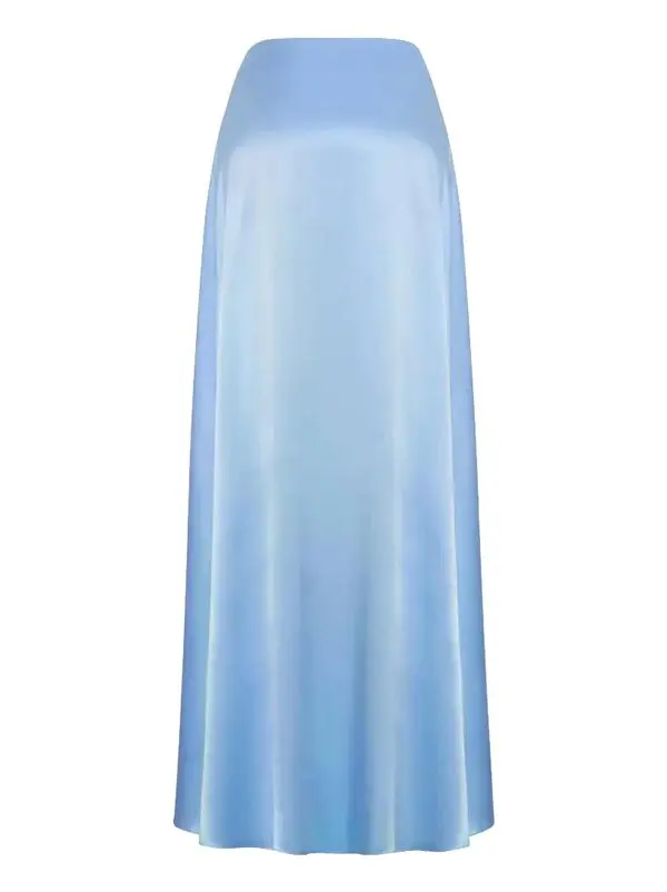 Adam Lippes Nova Silk Skirt - Blue