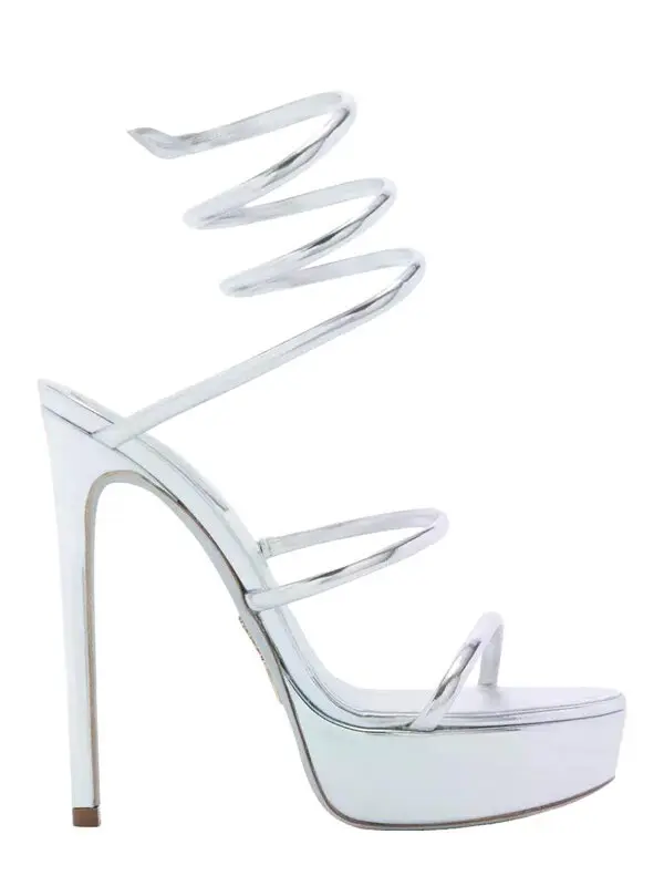 Rene Caovilla Cleo Platform Sandals - Silver