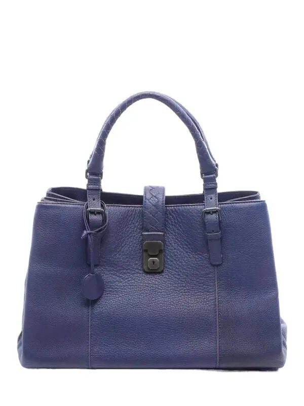 Bottega Veneta Cervo Roma Leather Tote Bag - Blue