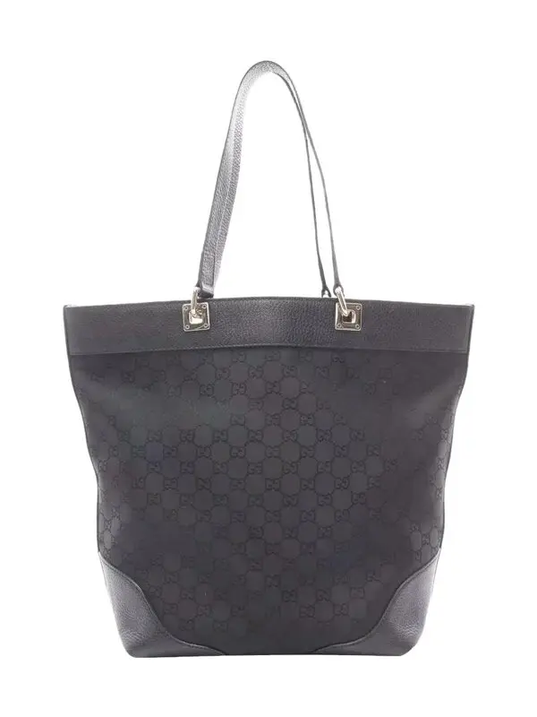 Gucci Gg Pattern Tote Bag - Black