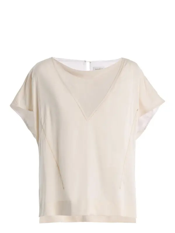 HOUSE OF DAGMAR Silk Top - Ivory
