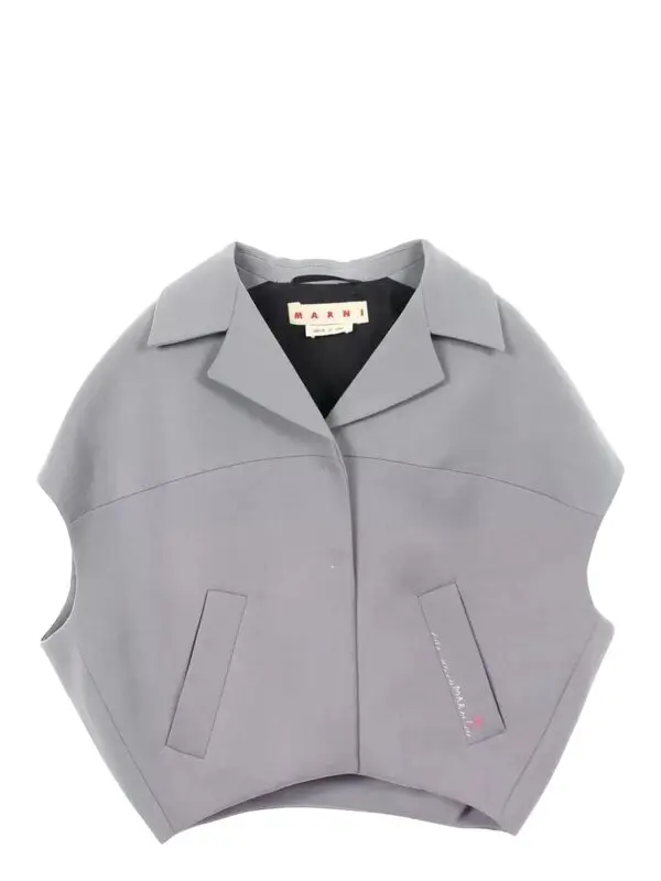 Marni Sleeveless Notched Lapel Jacket - Grey