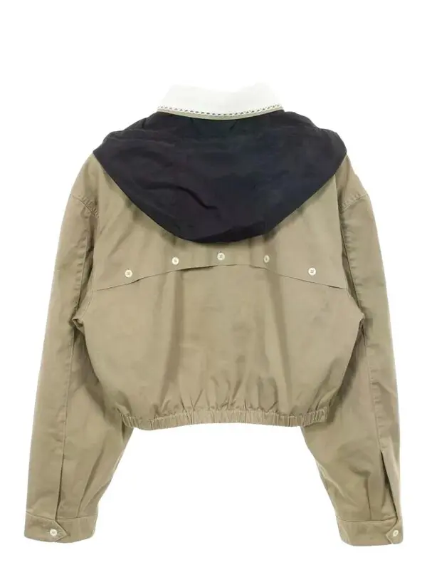 Miu Miu 2010s Limestone Cropped Blouson Jacket - Neutrals