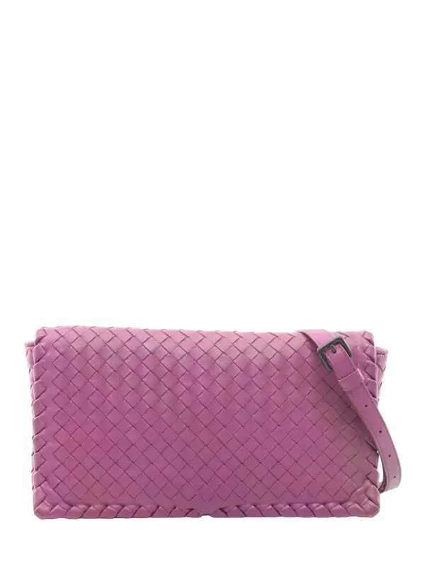 Bottega Veneta Intrecciato Shoulder Bag - Purple