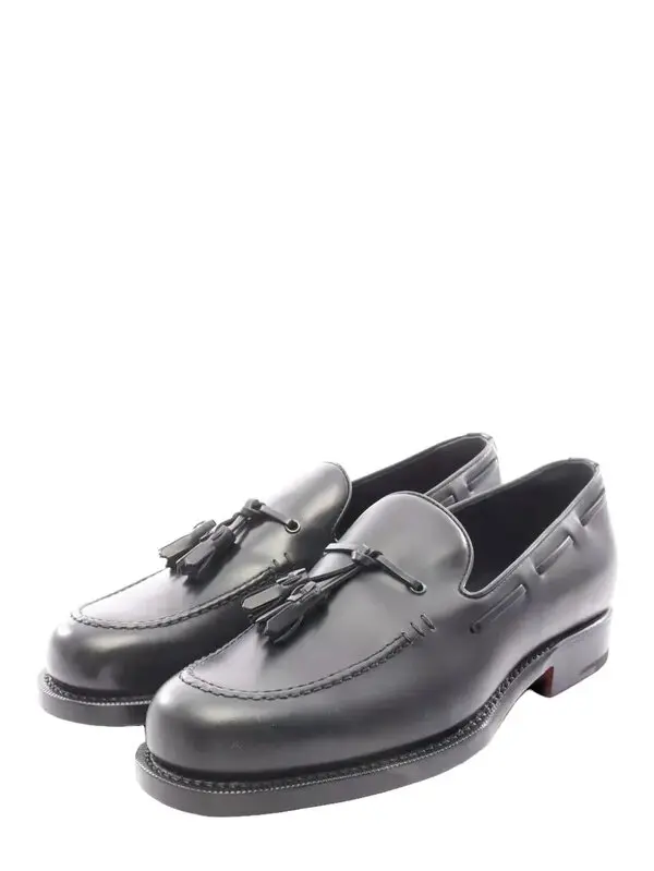 Hermès Tassel Leather Loafers - Black