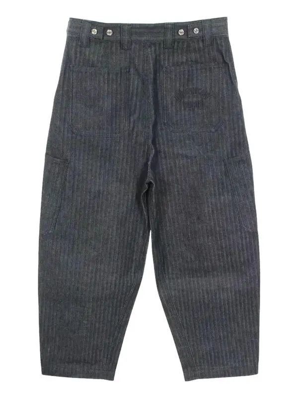 Givenchy Indigo Herringbone Cargo Pants - Blue