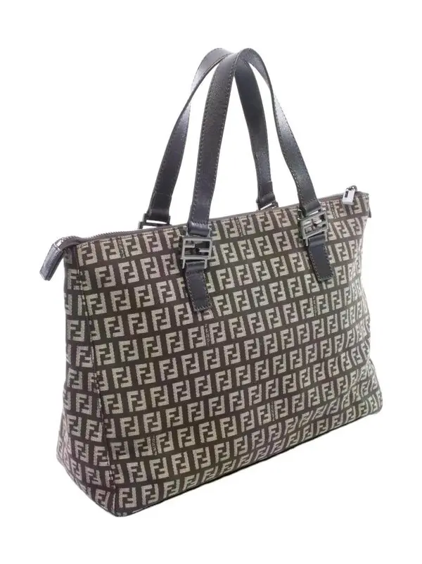 Fendi Zucchino Tote Bag - Brown