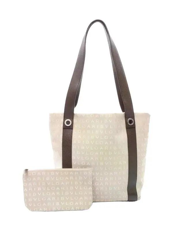 BVLGARI Logomania Canvas Tote Bag - Neutrals