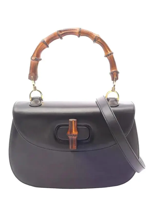 Gucci Bamboo Turn-lock Tote Bag - Black