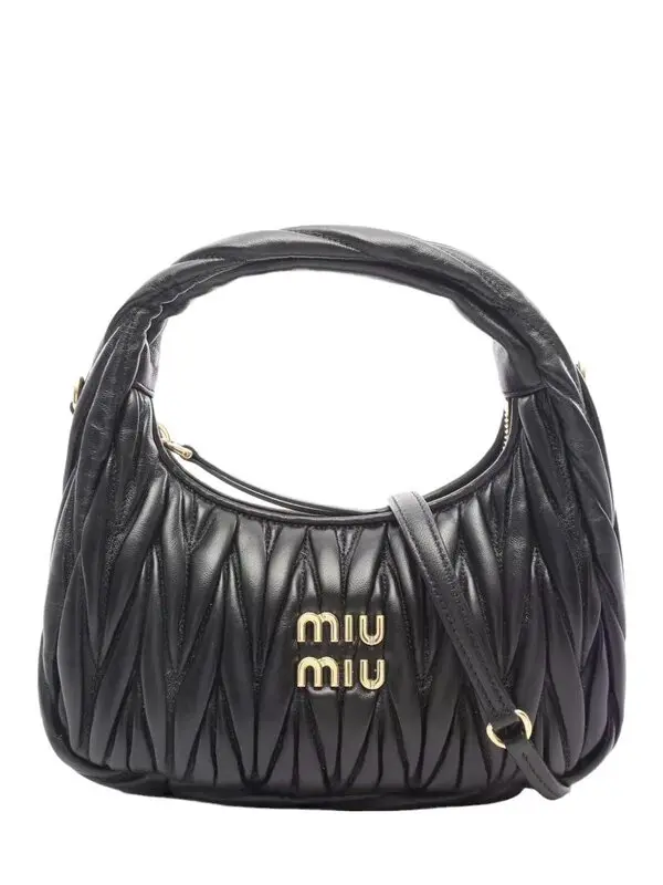 Miu Miu Matelassé Handbag - Black