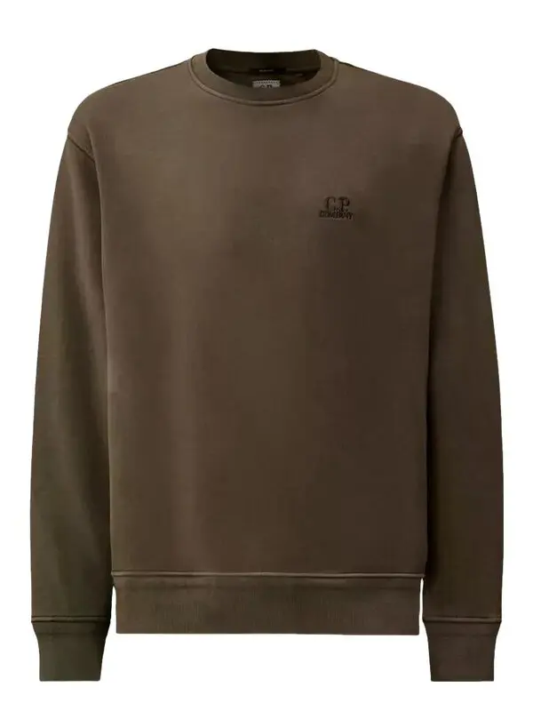 C.P. COMPANY Logo Embroidered Sweater - Brown