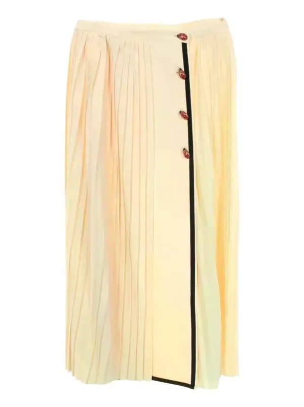 Gucci Ladybug Pleated Wrap Skirt - Neutrals