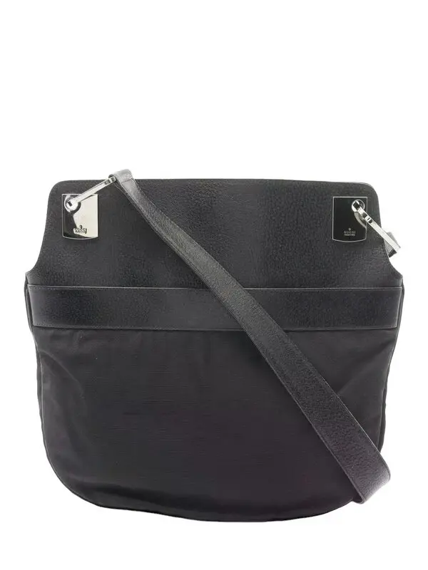 Gucci Leather Panel Shoulder Bag - Black