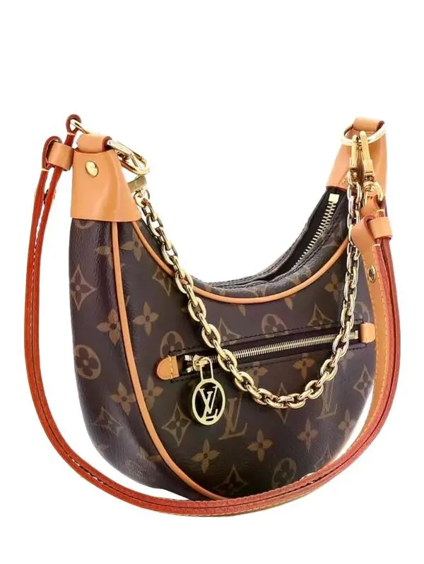 LOUIS VUITTON Monogram Canvas Loop Hobo Bag - Brown