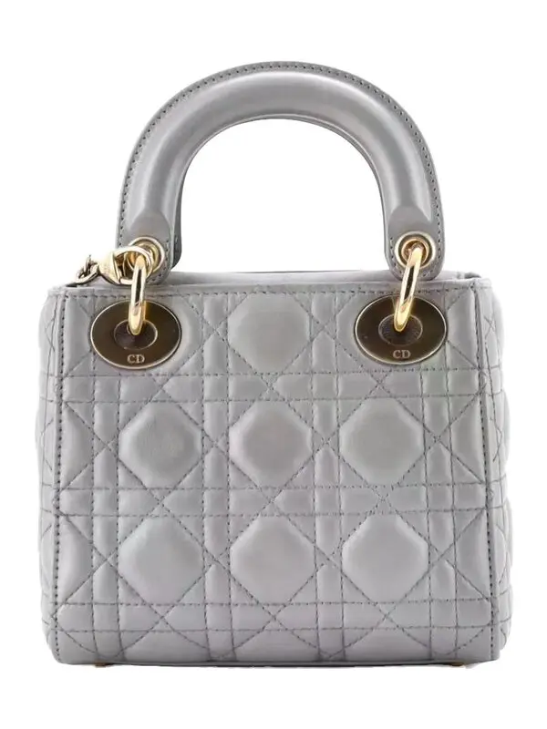 Dior Lady Chain Bag Mini Satchel - Grey