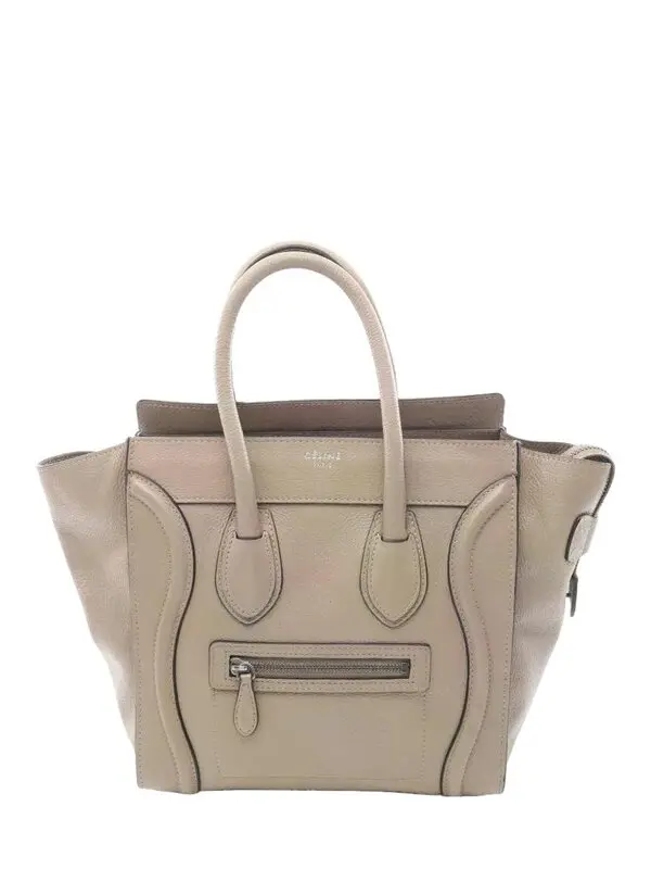 Celine 00s Luggage Micro Tote Bag - Neutrals