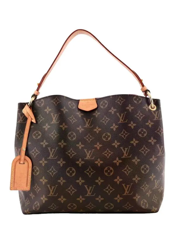 LOUIS VUITTON Monogram Canvas Pm Hobo Bag - Brown